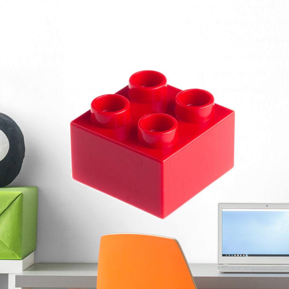 Plastic Building Blocks White Wall Decal - WallMonkeys.com – Wallmonkeys