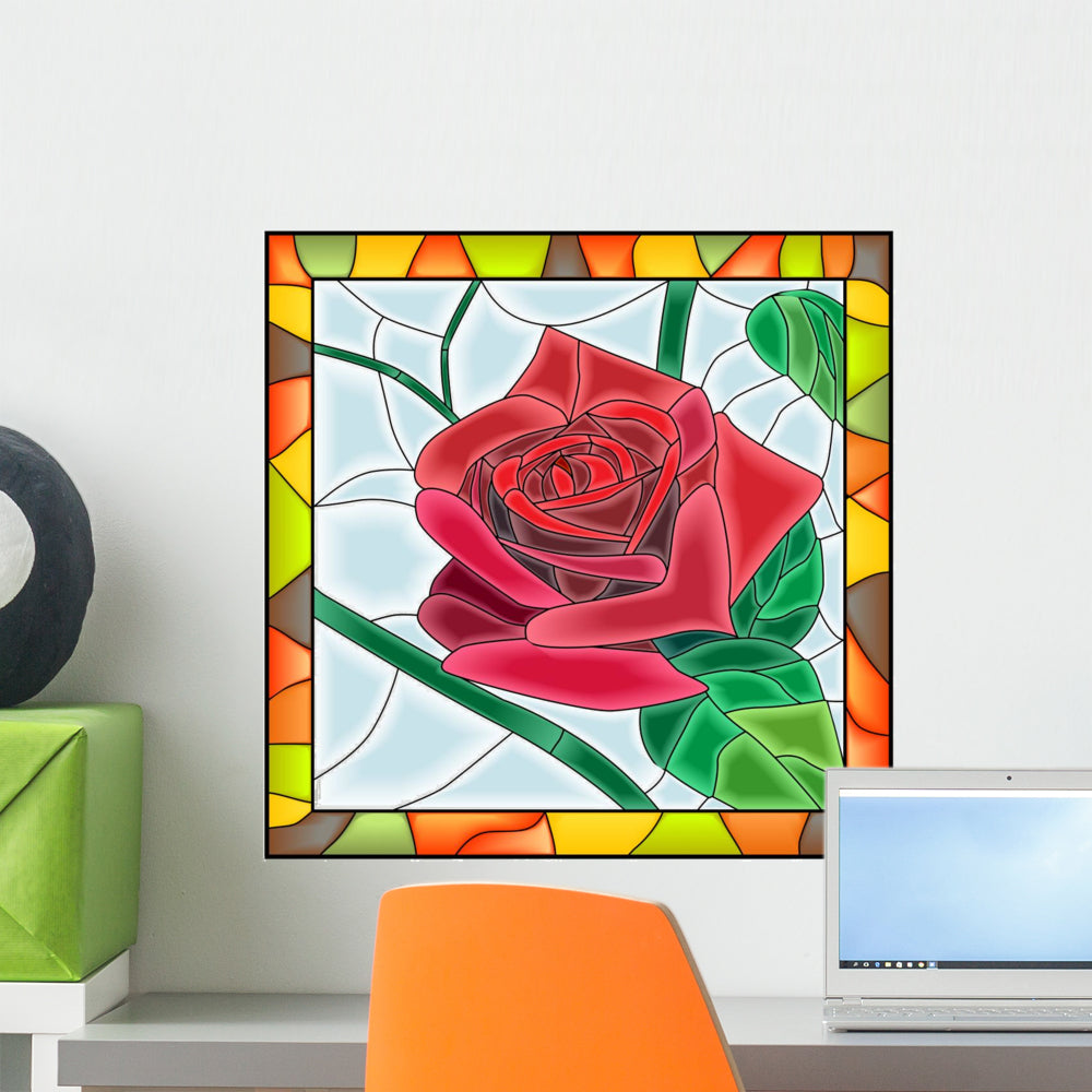 Vector Illustration Flower Red Wall Decal - WallMonkeys.com – Wallmonkeys