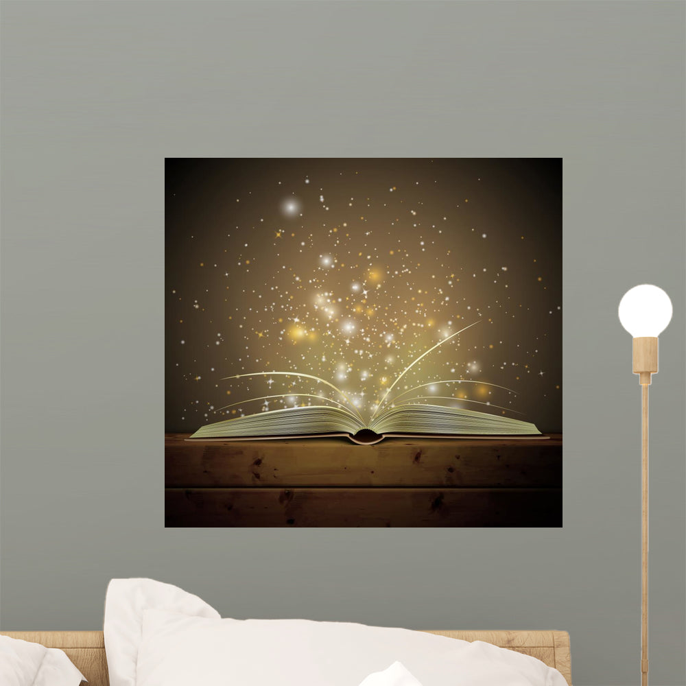 Sparkling Magic Book Wall Decal - WallMonkeys.com – Wallmonkeys
