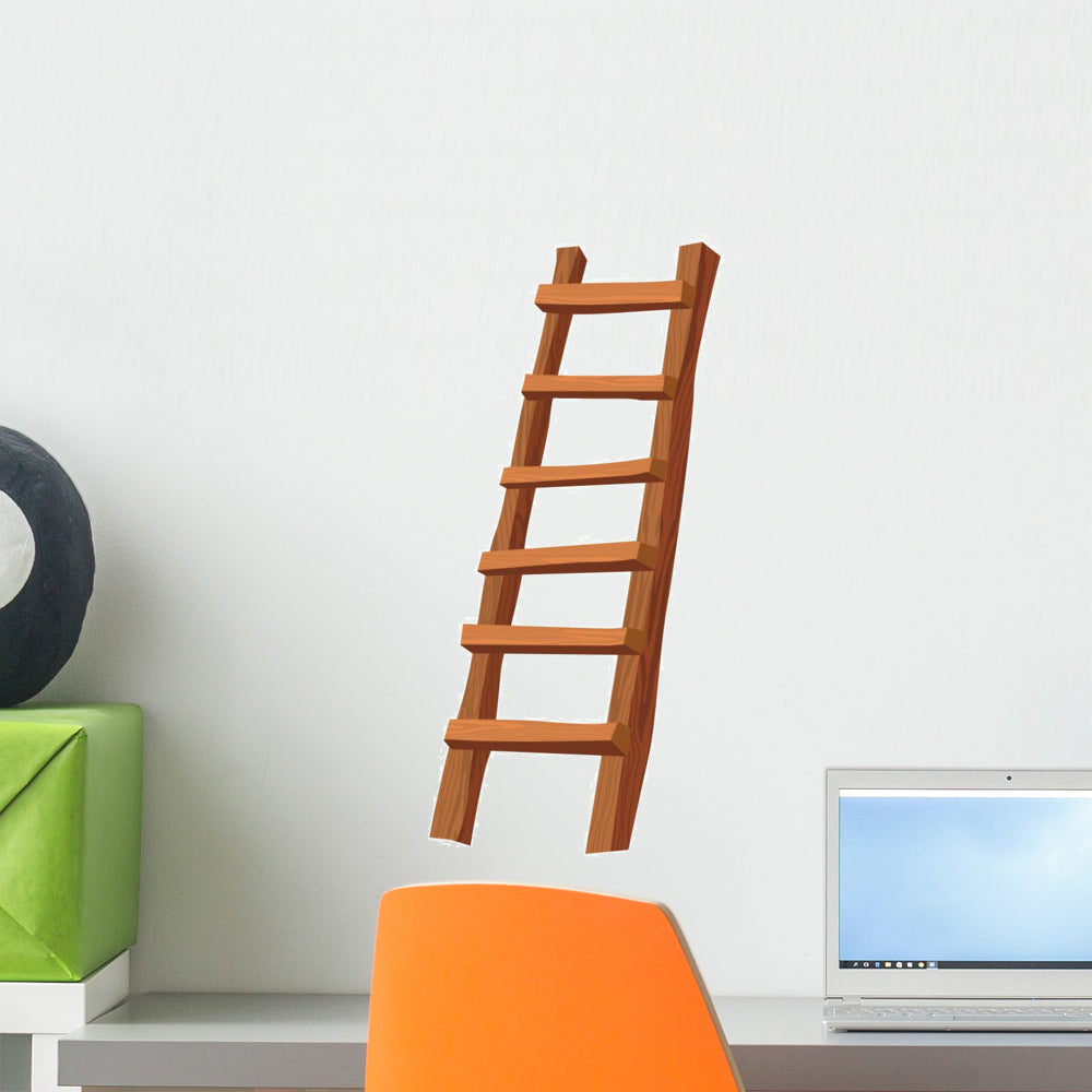 Illustration Wooden Ladder Wall Decal - WallMonkeys.com – Wallmonkeys