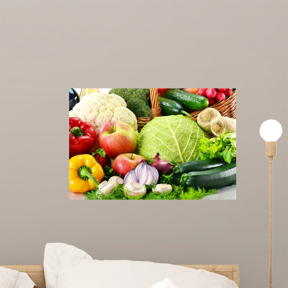 Wicker Basket and Grocery Wall Decal - WallMonkeys.com – Wallmonkeys
