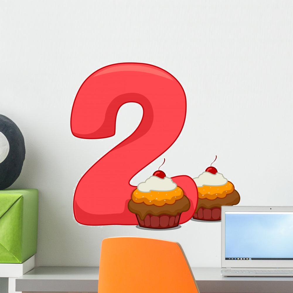 Number 2 Wall Decal - WallMonkeys.com – Wallmonkeys
