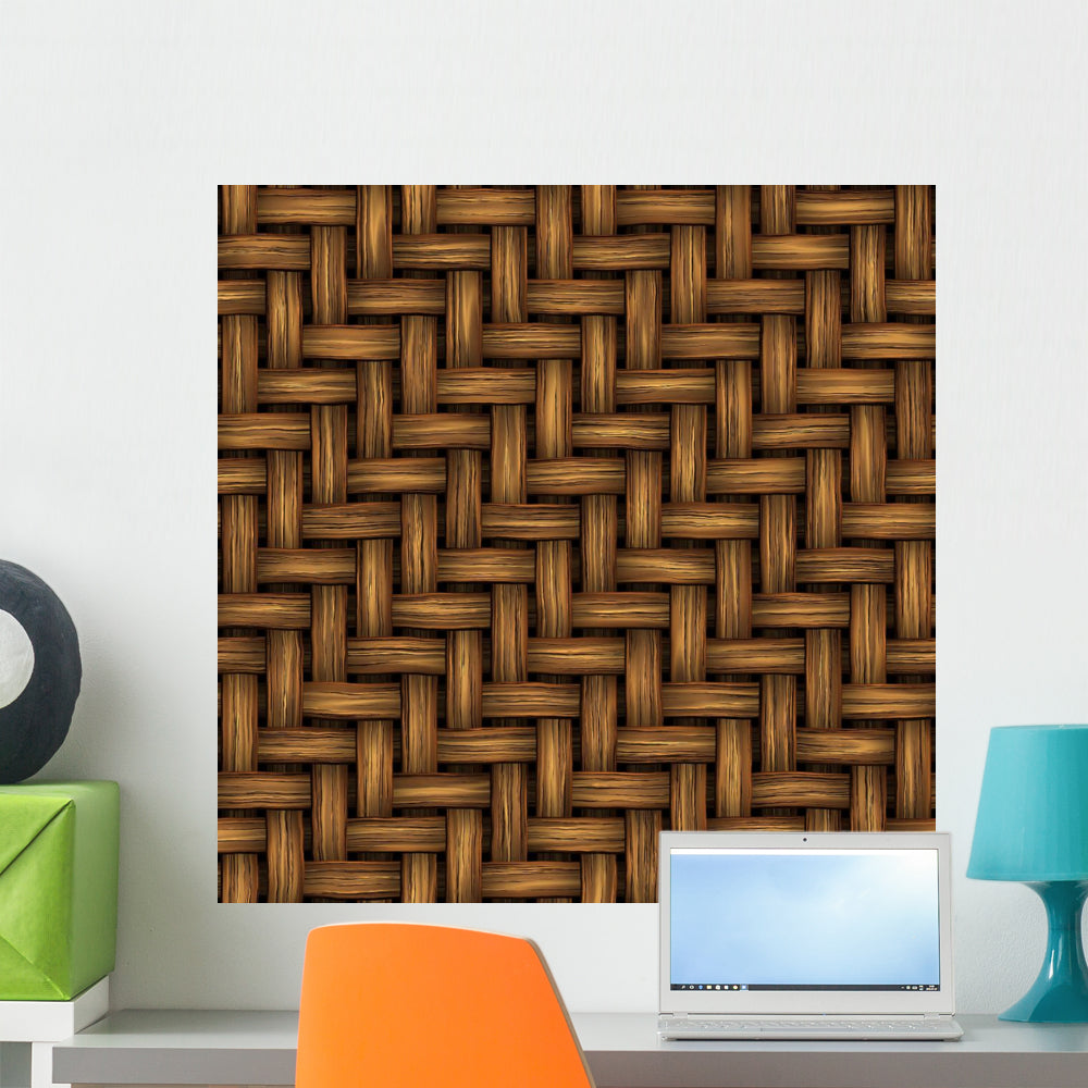 Wicker Seamless Texture Wall Decal - WallMonkeys.com – Wallmonkeys