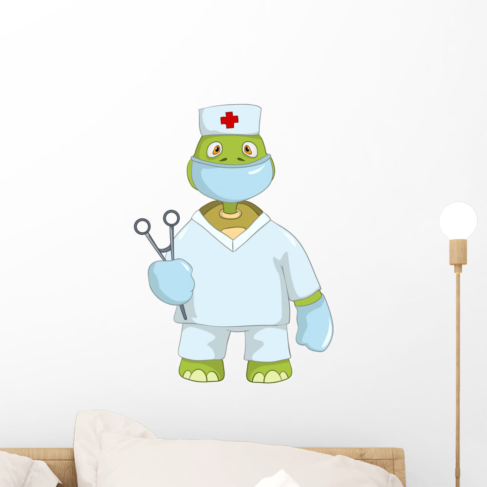 Funny Turtle Doctor Wall Decal - WallMonkeys.com – Wallmonkeys