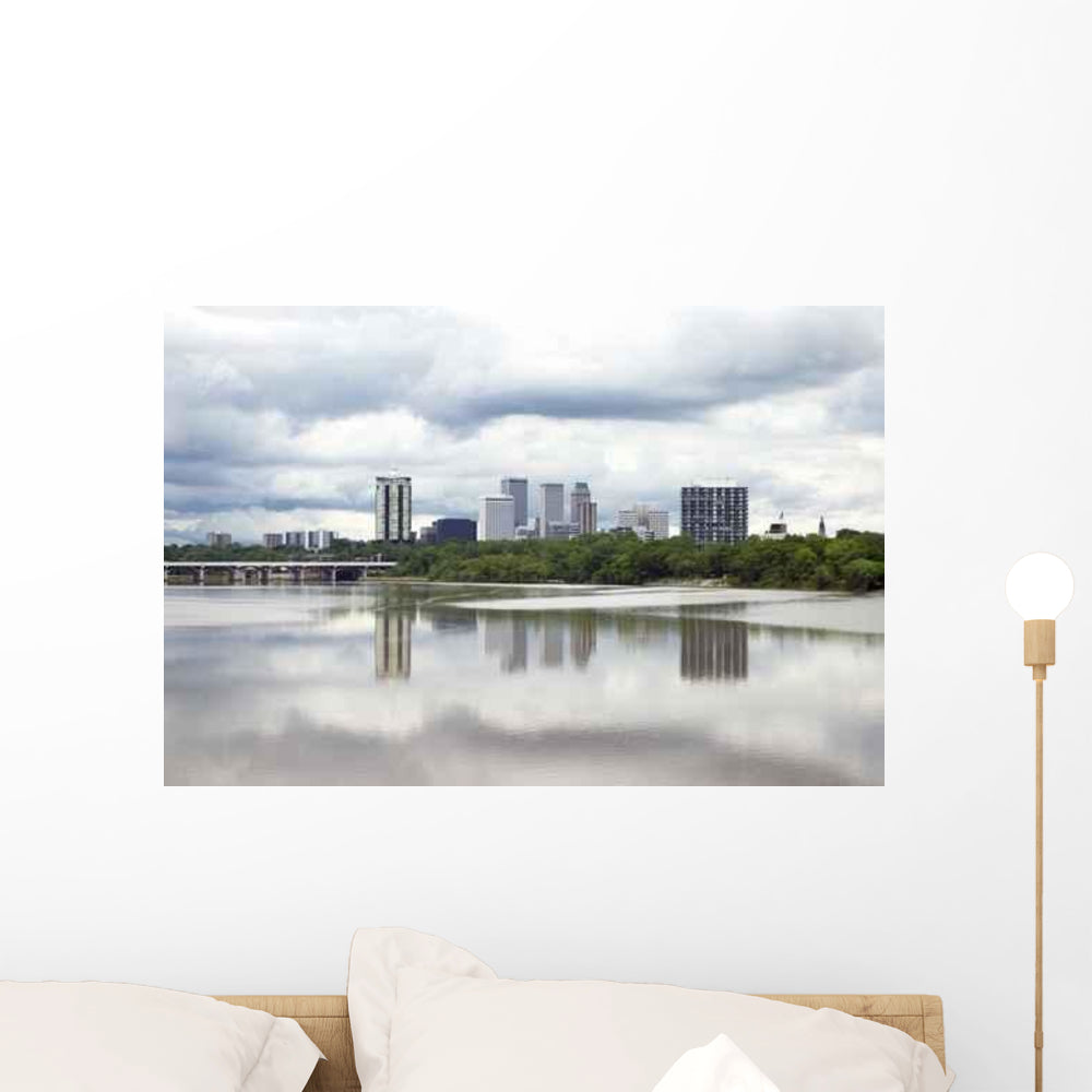 Stormy Tulsa Skyline Wall Decal - WallMonkeys.com – Wallmonkeys