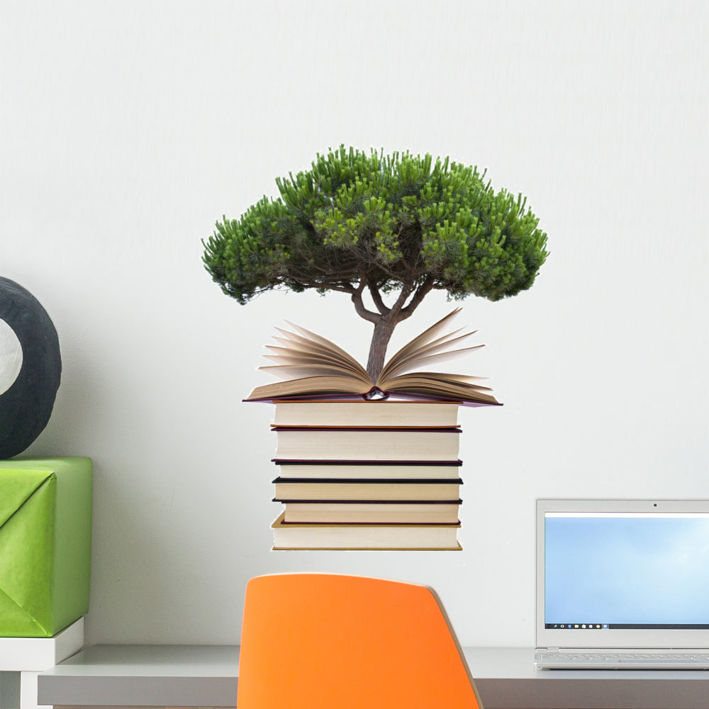 Tree and Books Wall Decal - WallMonkeys.com – Wallmonkeys