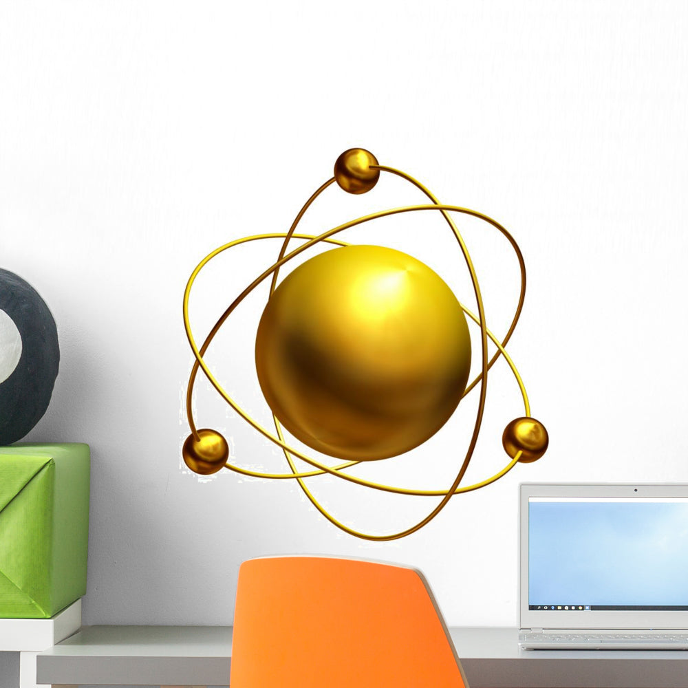 Nuclear Symbol Gold Wall Decal – Wallmonkeys