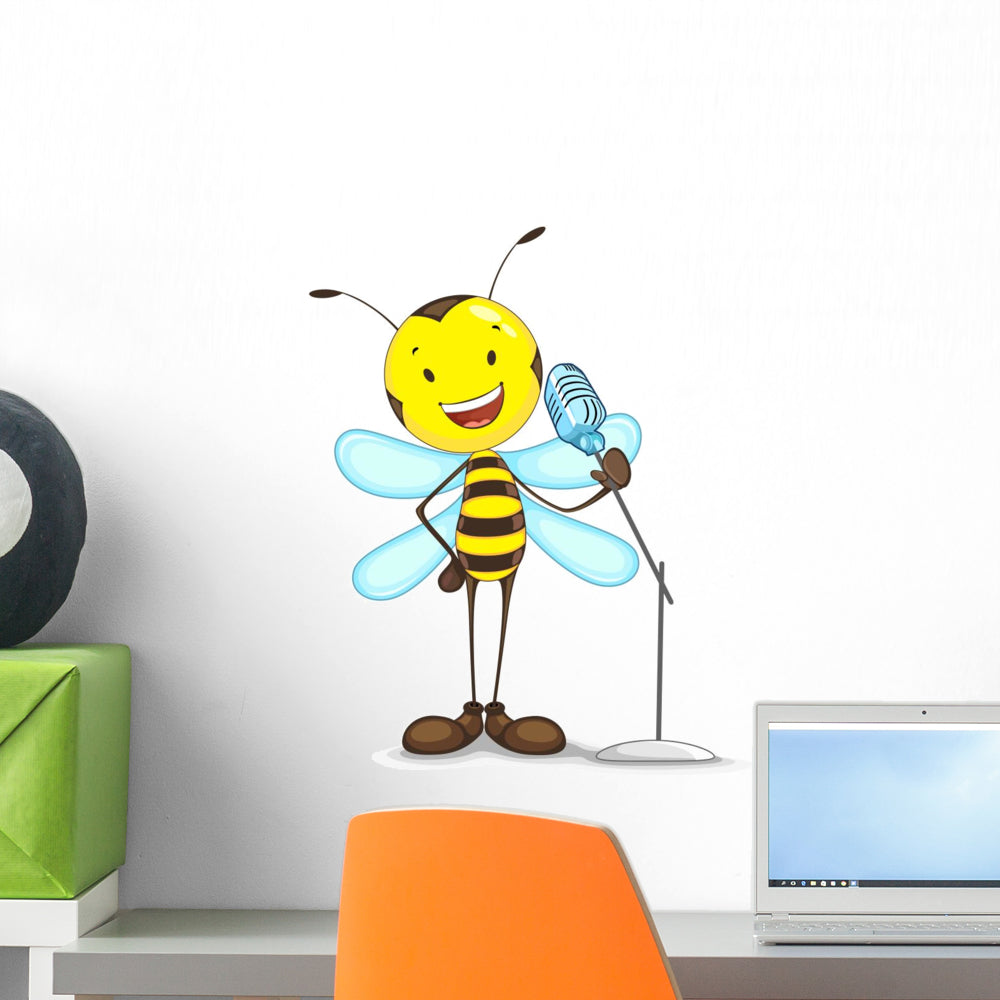 Vector Illustration Bee Singing – Wallmonkeys