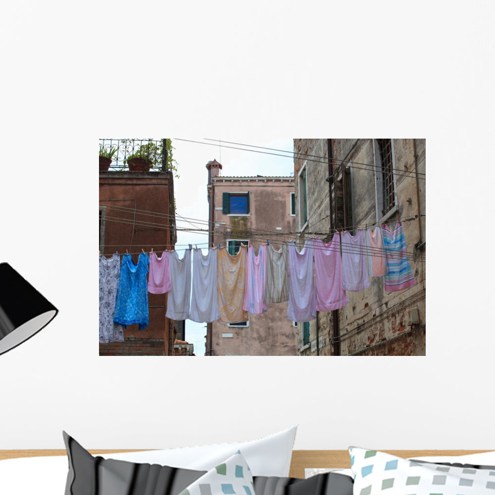 Clothes Hanging Wall Mural – Wallmonkeys