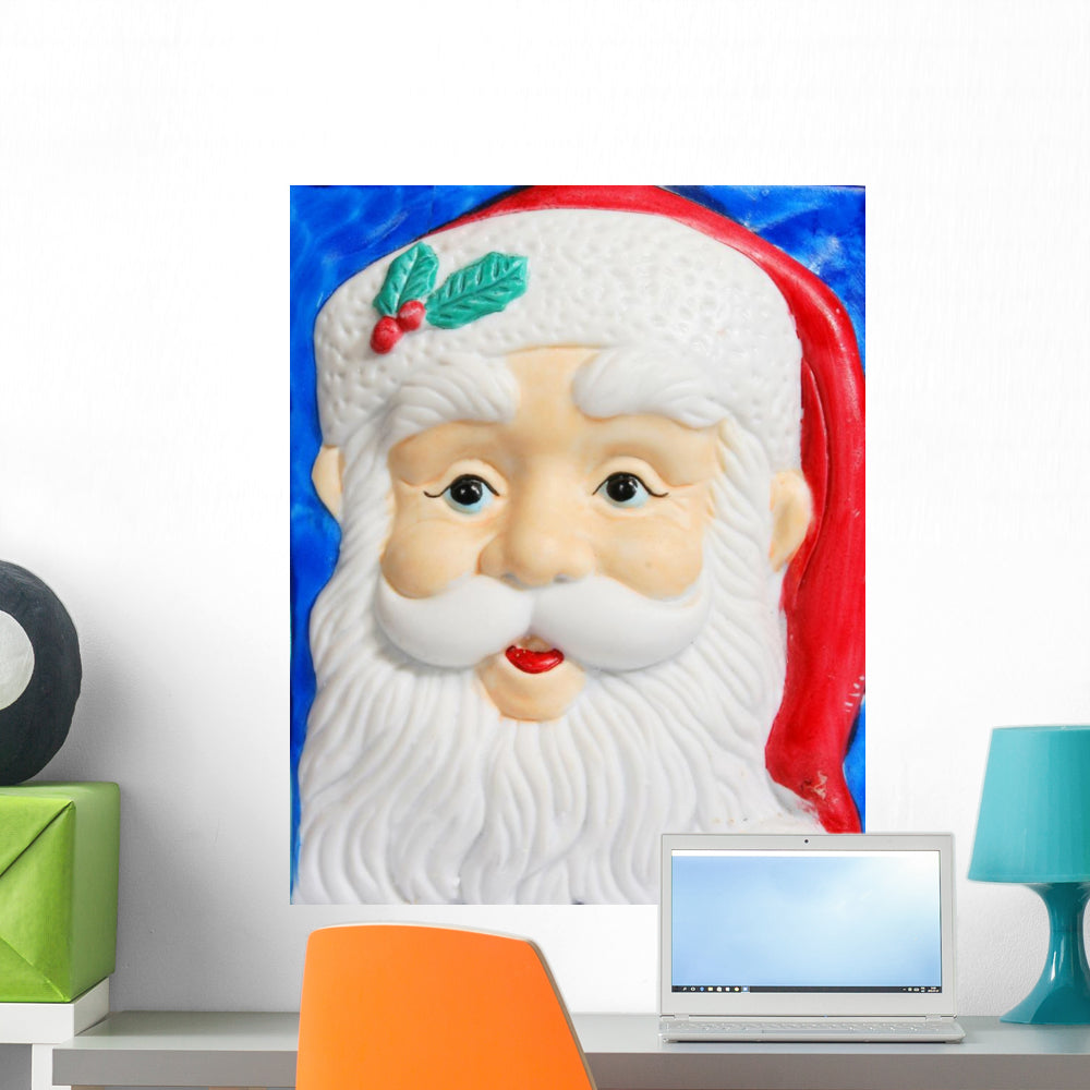 Model Santa Face Wall Mural – Wallmonkeys