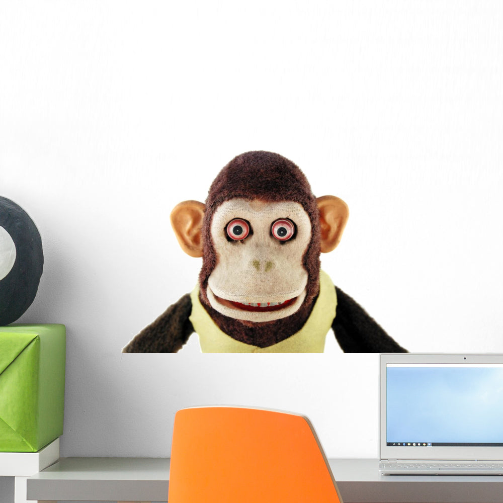 Vintage Mechanical Monkey Toy Wall Decal – Wallmonkeys