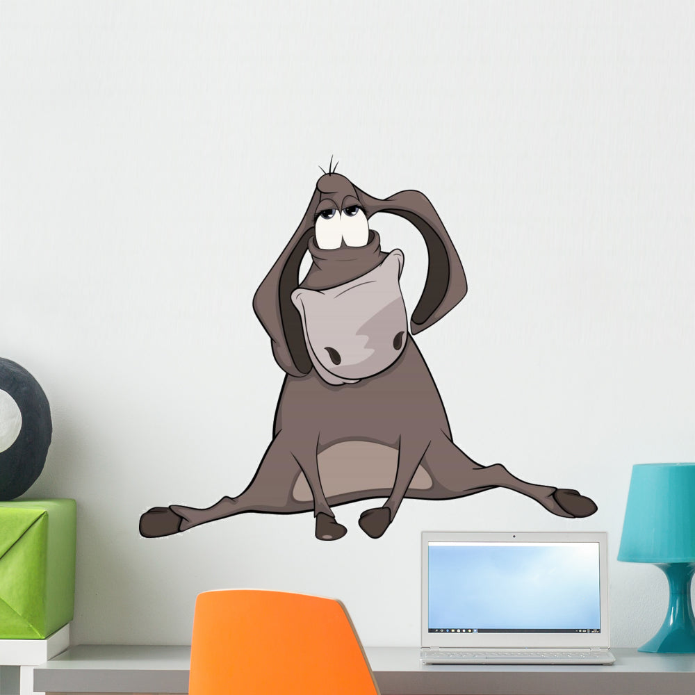 Little Burro Cartoon Wall Decal – Wallmonkeys