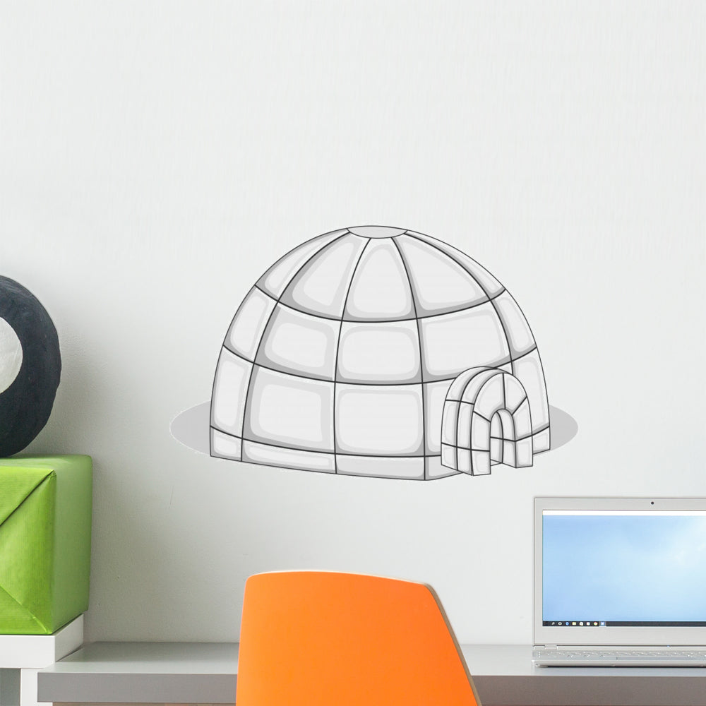 Igloo Vector Illustration Wall Decal – Wallmonkeys