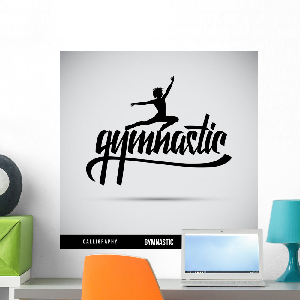 Gymnastic Hand Lettering Handmade Wall Mural – Wallmonkeys
