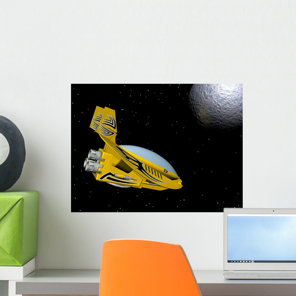 Alien Spaceship Wall Mural – Wallmonkeys