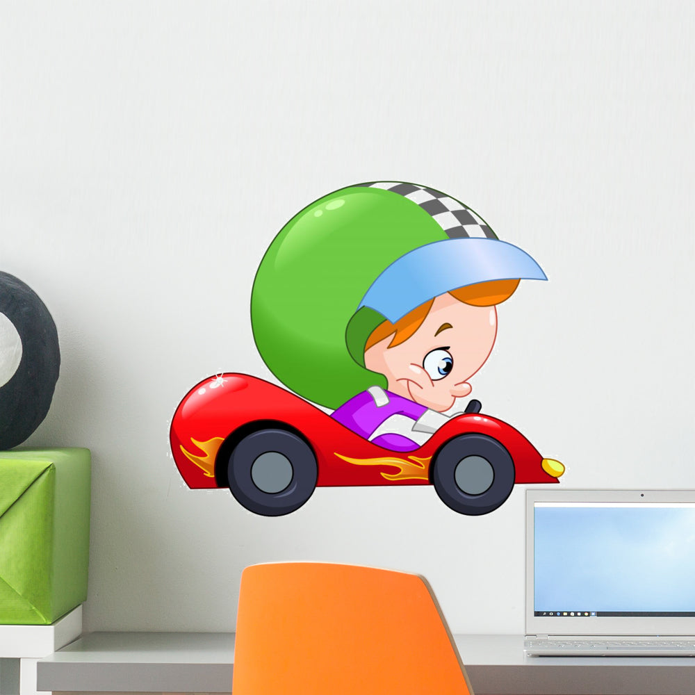 Kid Race Car Driver – Wallmonkeys