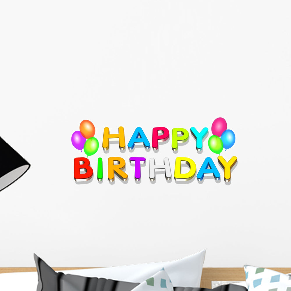 Happy Birthday Wall Decal – Wallmonkeys