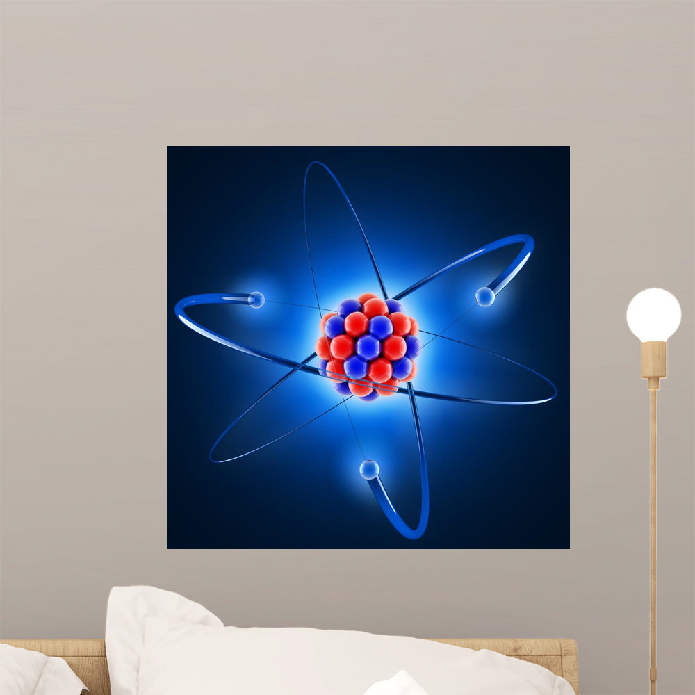 3D Atom Wall Mural – Wallmonkeys