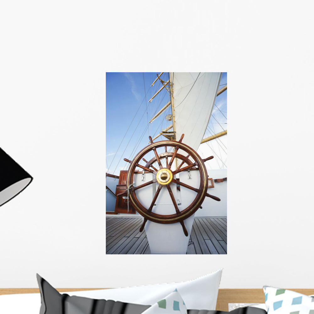 Ships Helm Deck Clipper Wall Mural – Wallmonkeys