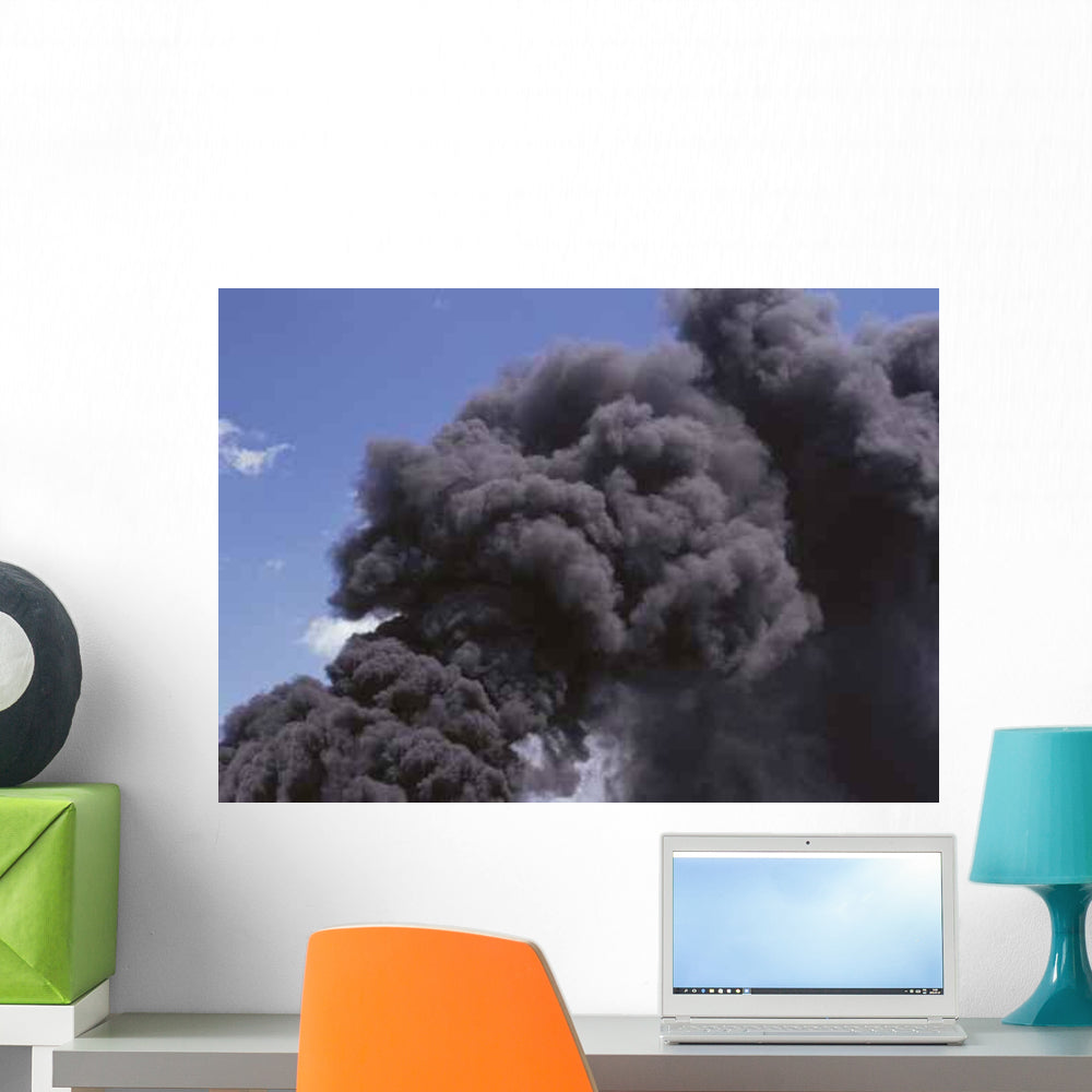 Rising Smoke from a Fire Wall Decal - WallMonkeys.com – Wallmonkeys