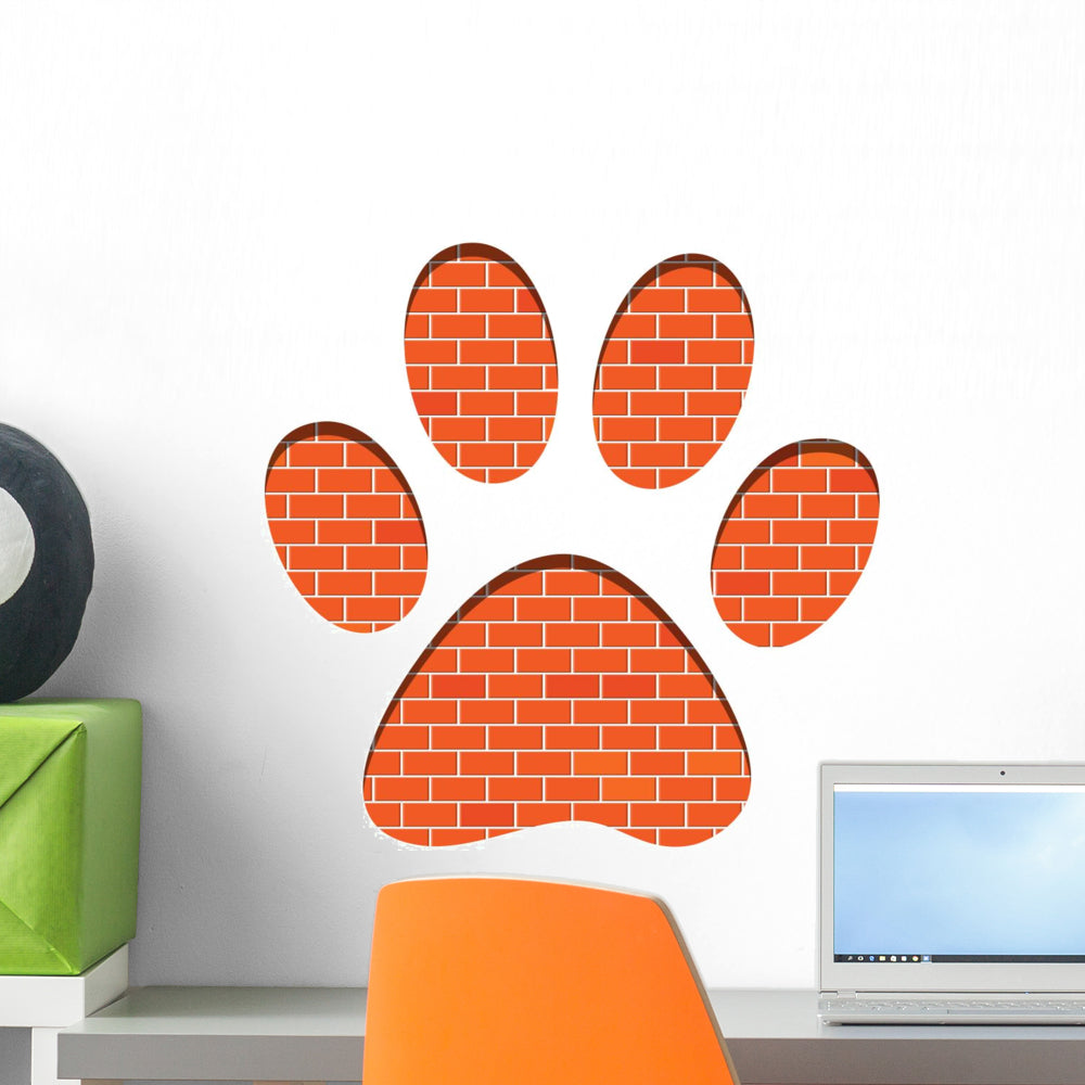 Brick Paw Print Wall Decal – Wallmonkeys