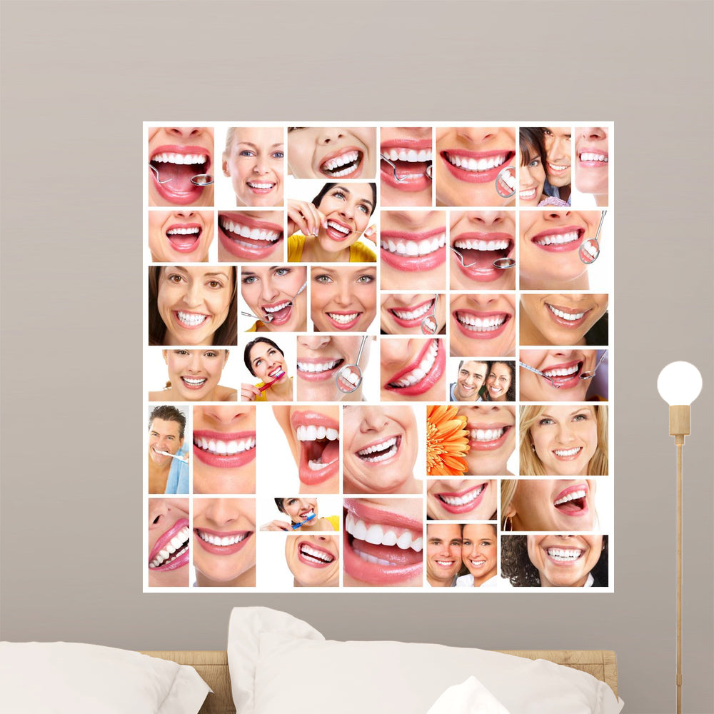 Beautiful Woman Smile Wall Mural – Wallmonkeys