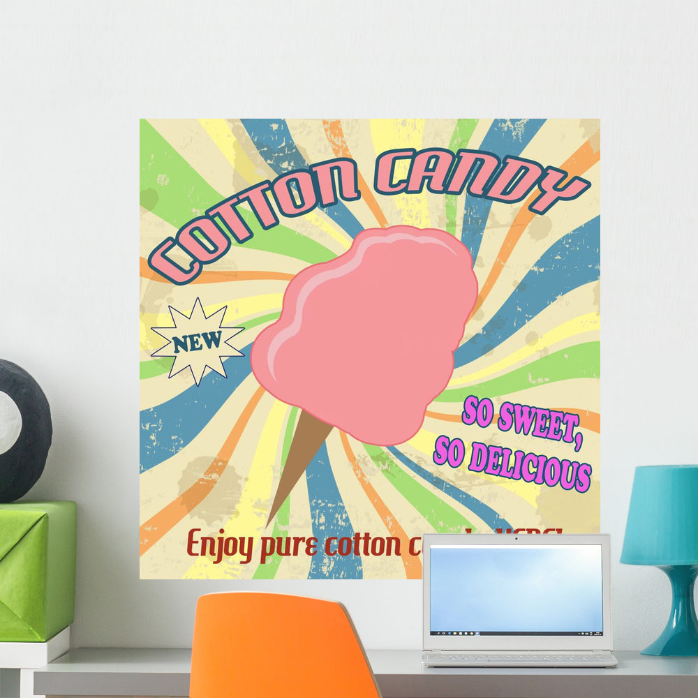Cotton Candy Vintage Poster Wall Mural – Wallmonkeys