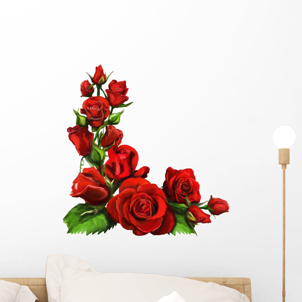 Red Roses Wall Decal – Wallmonkeys