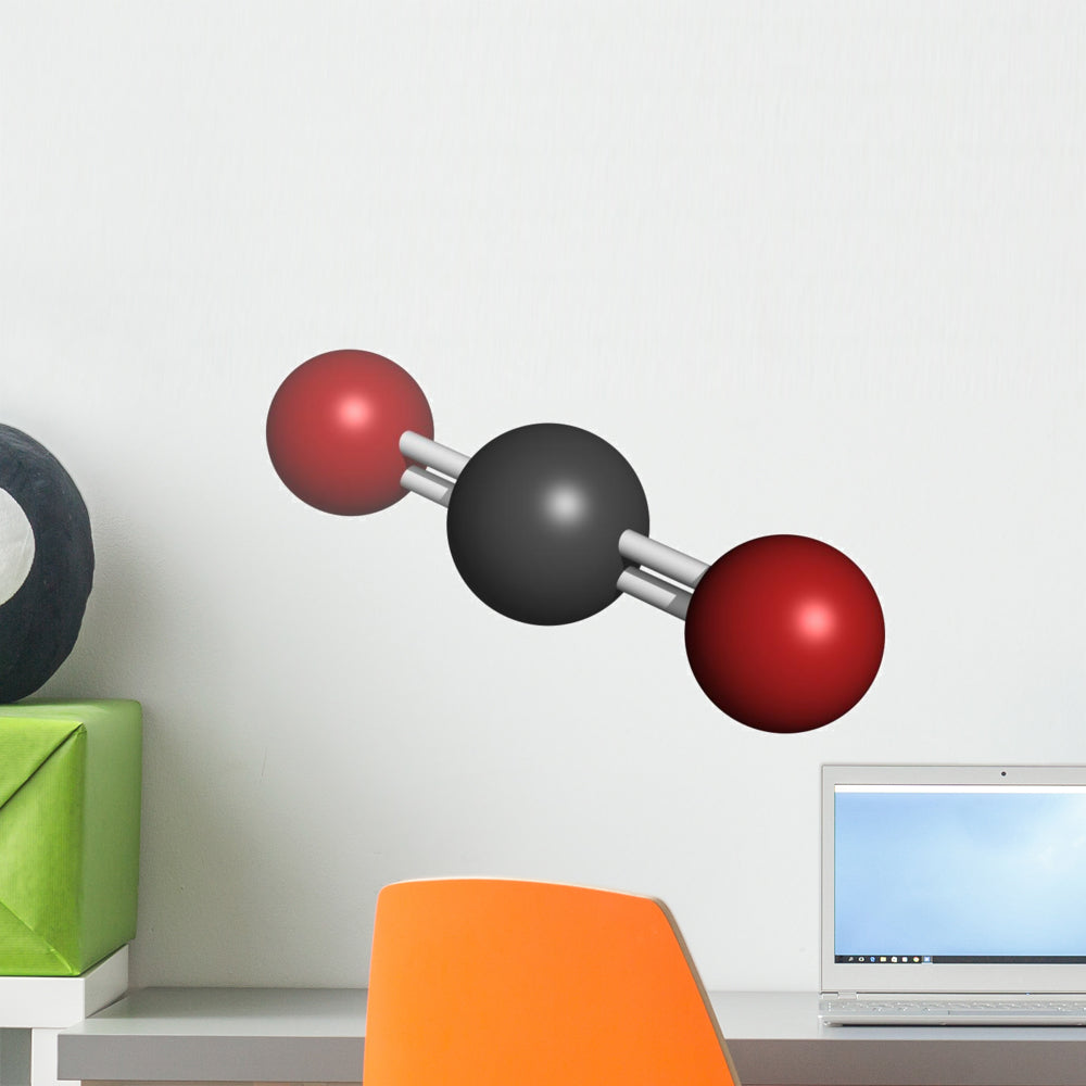 Carbon Dioxide Co2 Molecular Wall Decal - WallMonkeys.com – Wallmonkeys