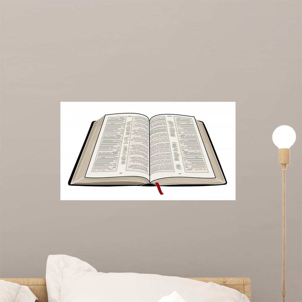 Open Bible Wall Decal – Wallmonkeys