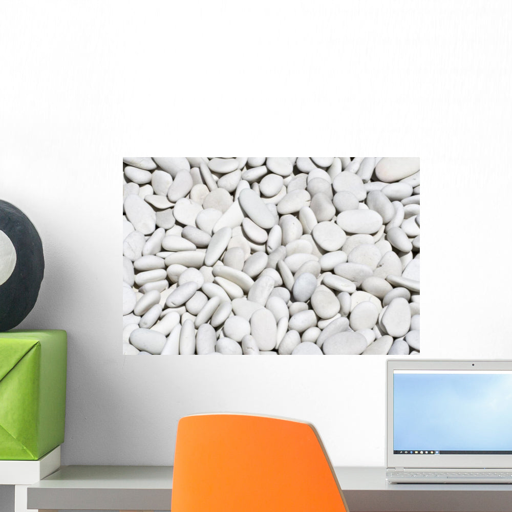 Small White River Stone Wall Mural – Wallmonkeys