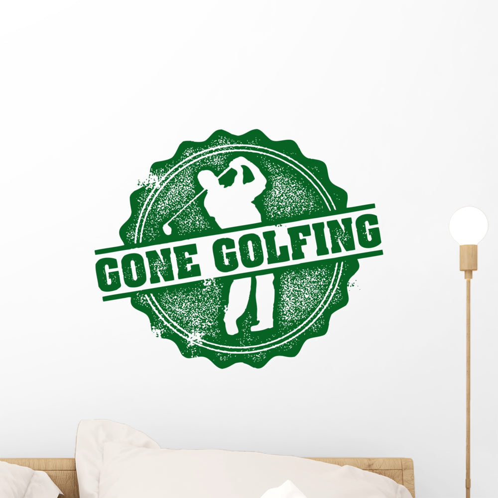 Gone Golfing Stamp – Wallmonkeys
