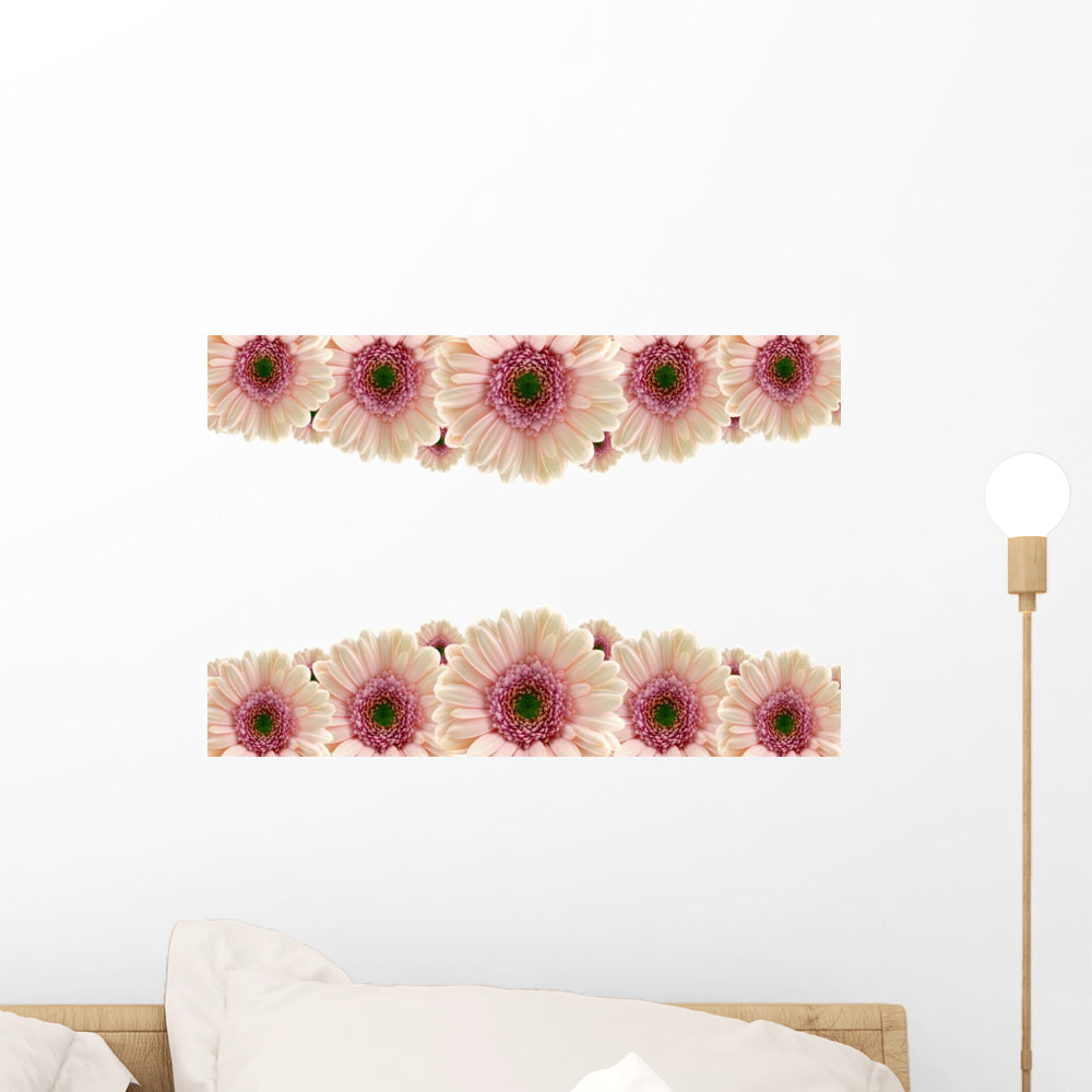 Pink Flower Border Wall Decal – Wallmonkeys