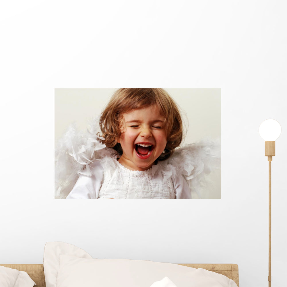 Laughing Angel Wall Mural – Wallmonkeys