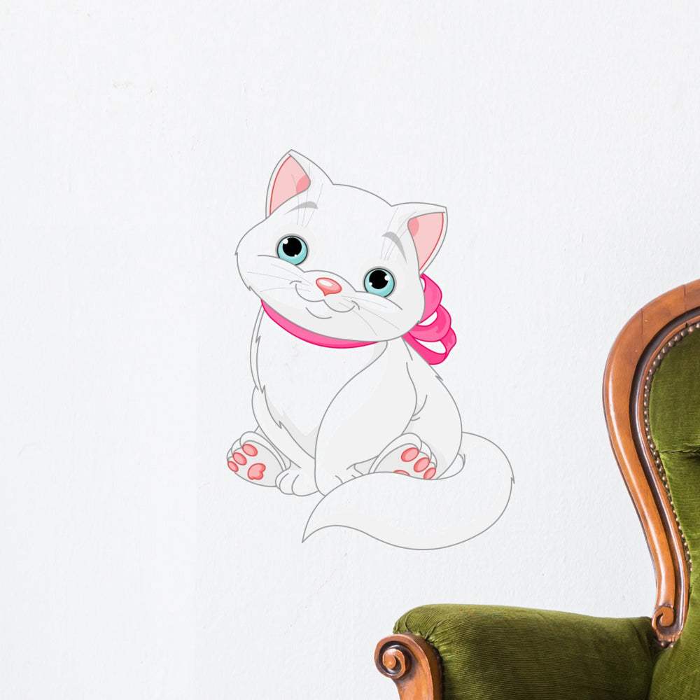 Cute Fat Cat Wall Decal – Wallmonkeys