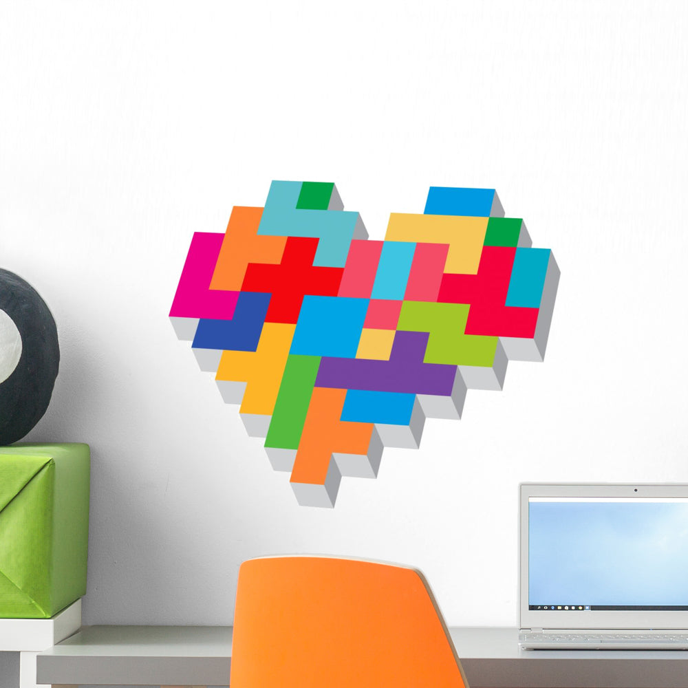 Tetris Gamer Girl Wall Decal – Wallmonkeys