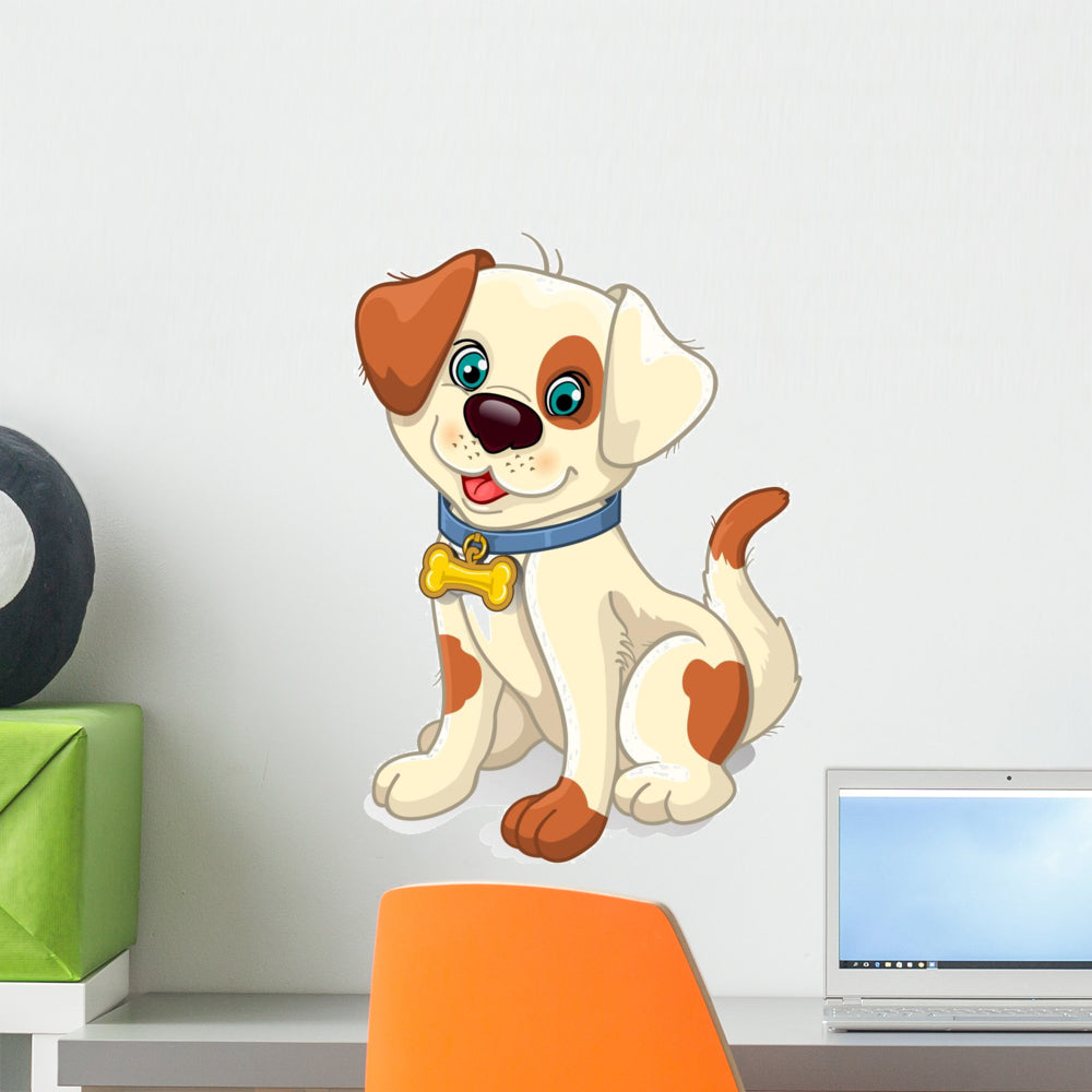 Dog Sitting Wall Decal – Wallmonkeys