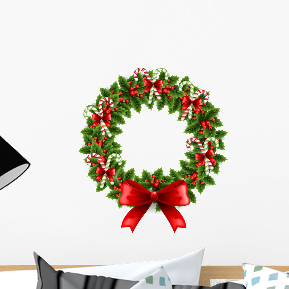 Christmas Wreath Wall Decal – Wallmonkeys
