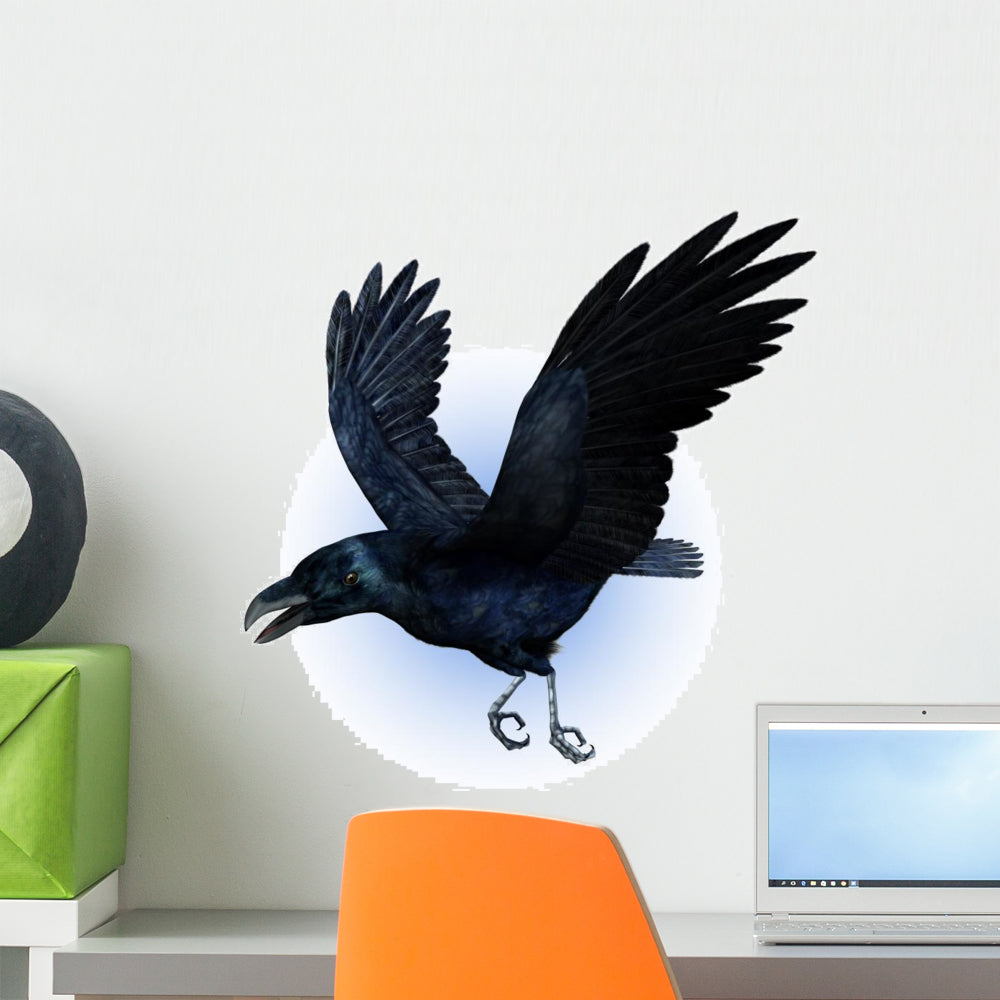 Flying Raven Wall Decal - WallMonkeys.com – Wallmonkeys