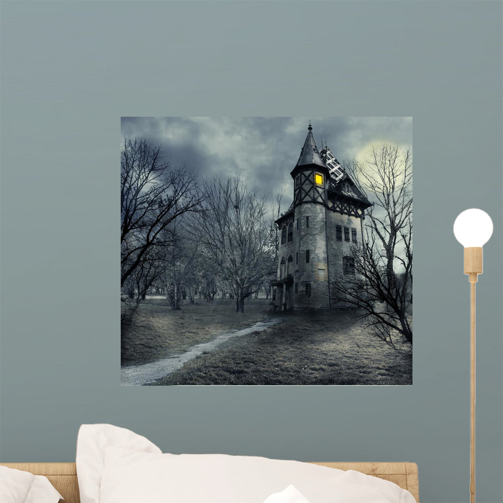 Haunted House Wall Decal - WallMonkeys.com – Wallmonkeys