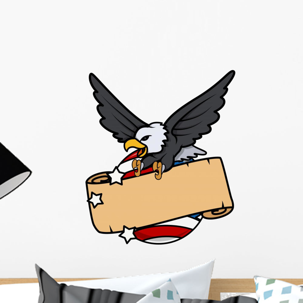 Bald Eagle Banner for Wall Decal - WallMonkeys.com – Wallmonkeys