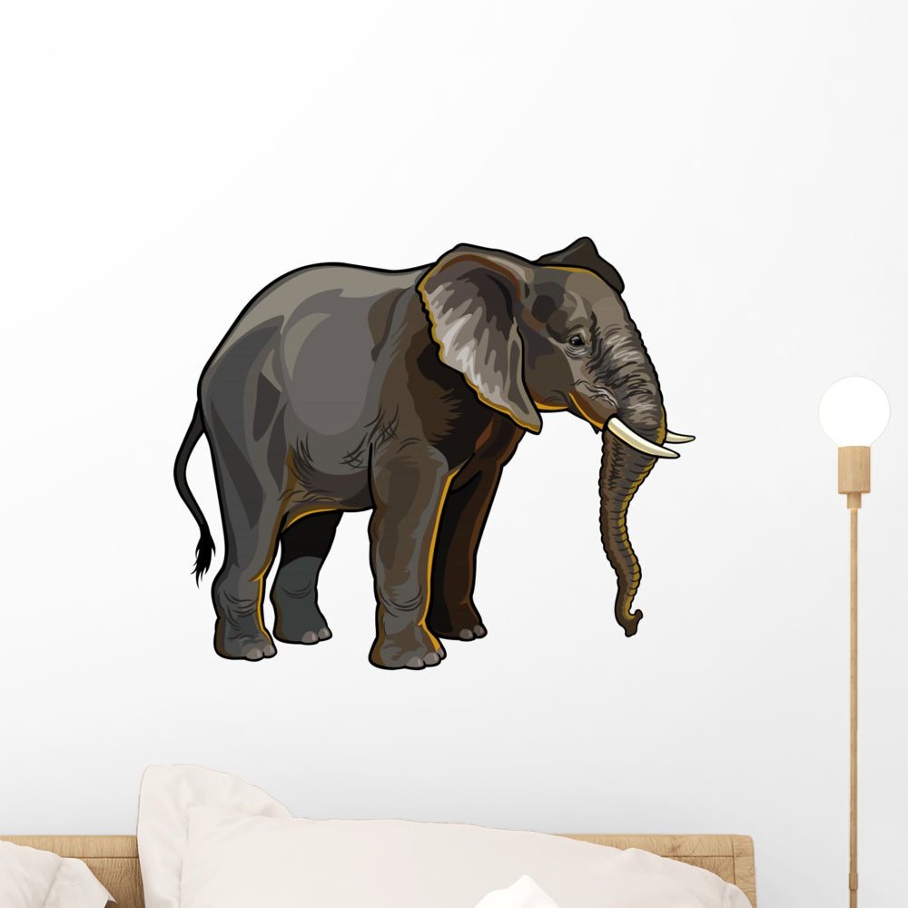 African Elephant Wall Decal - WallMonkeys.com – Wallmonkeys
