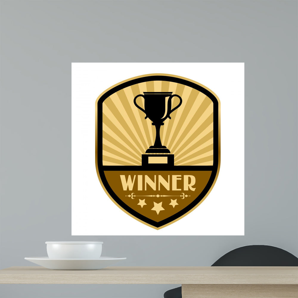 Winner Retro Label Vector Wall Decal - WallMonkeys.com – Wallmonkeys