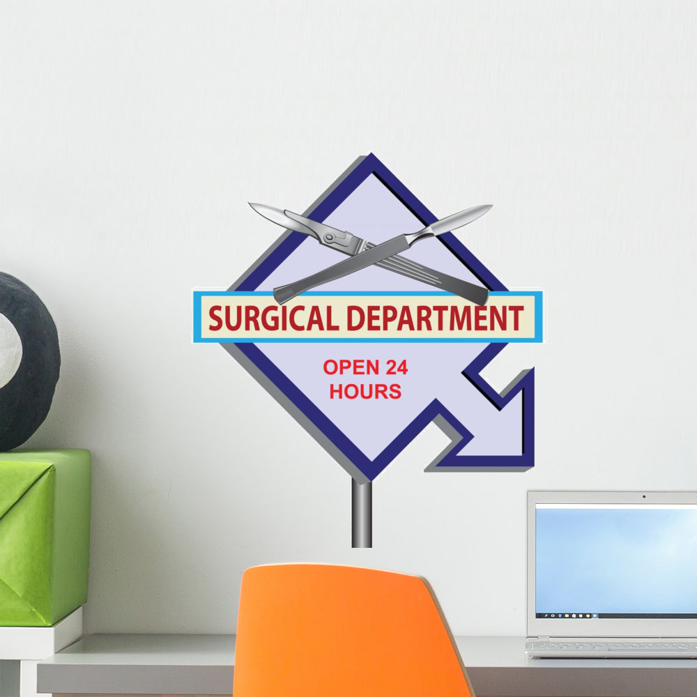 Sign Surgical Department Wall Decal - WallMonkeys.com – Wallmonkeys