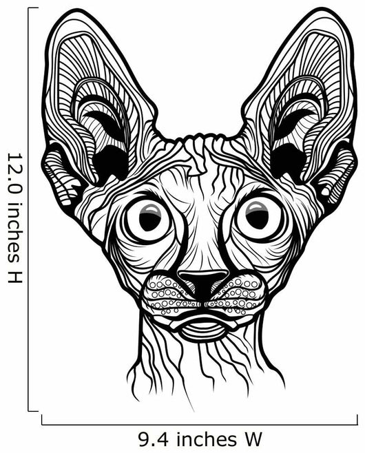 Vector Illustration Cat Head Wall Decal - WallMonkeys.com – Wallmonkeys