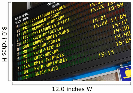 Schedule Board Railway Station Wall Decal - WallMonkeys.com – Wallmonkeys