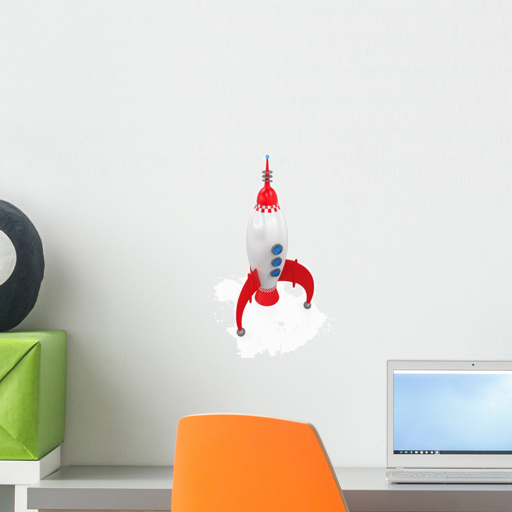 Rocket Space Ship Wall Decal - WallMonkeys.com – Wallmonkeys