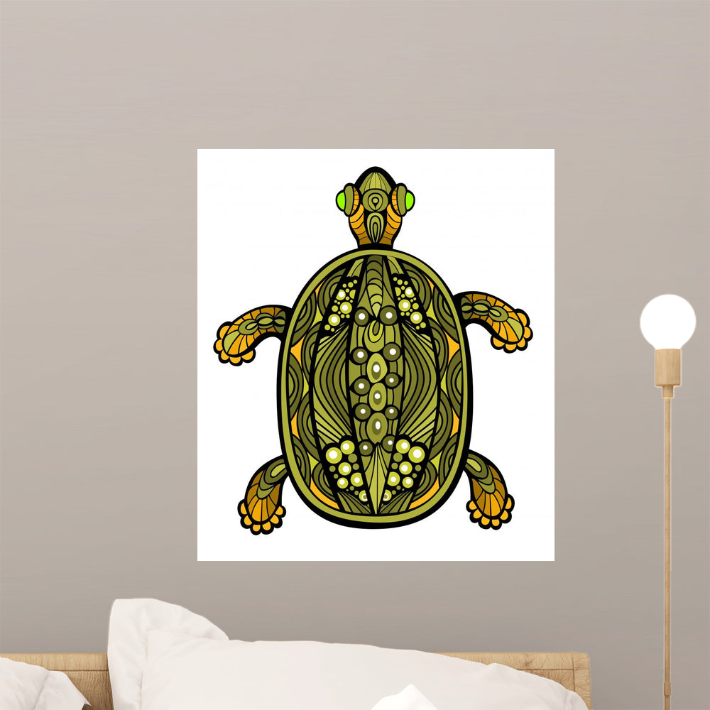 Fancy Turtle Wall Decal - WallMonkeys.com – Wallmonkeys