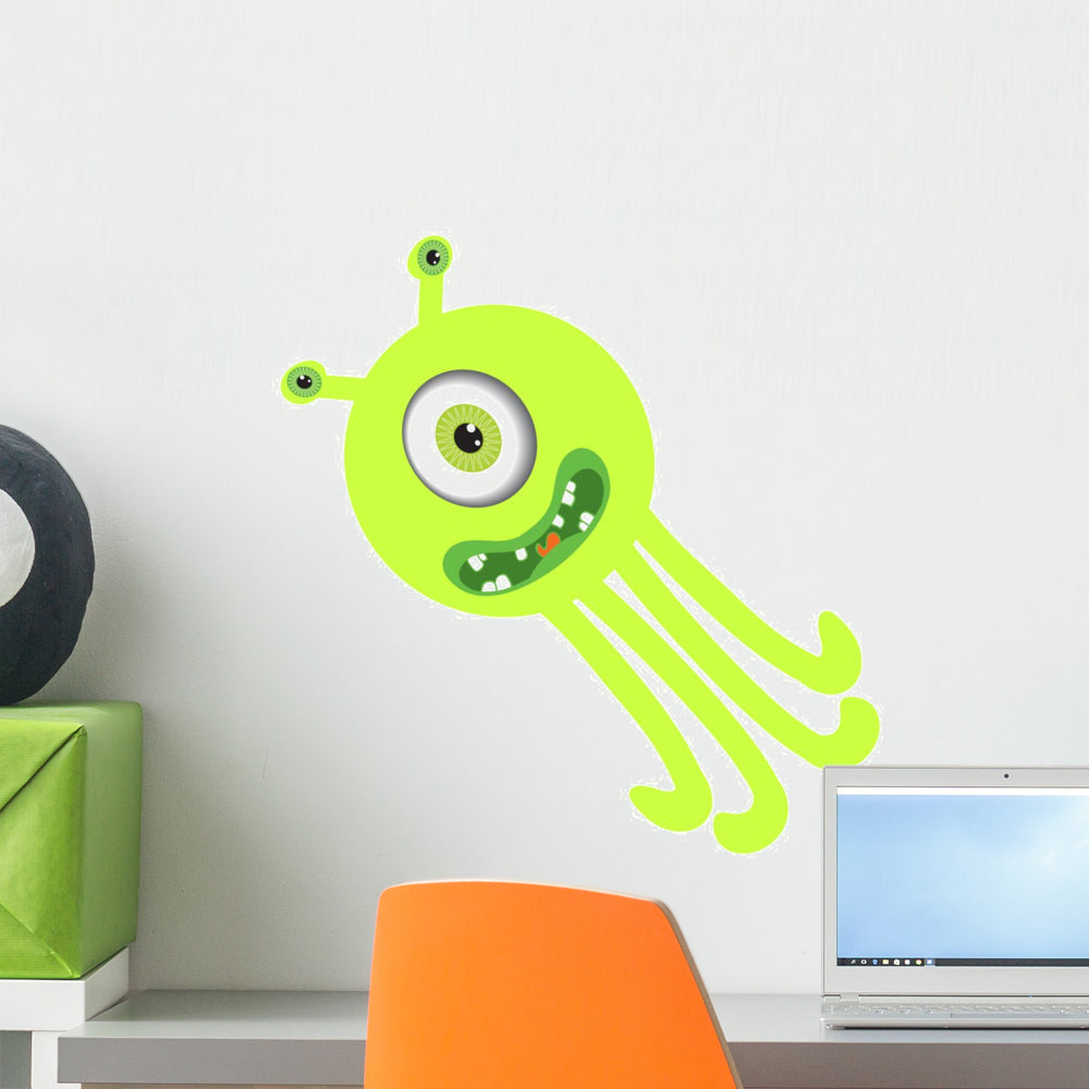 Cartoon Cute Monster Wall Decal – Wallmonkeys