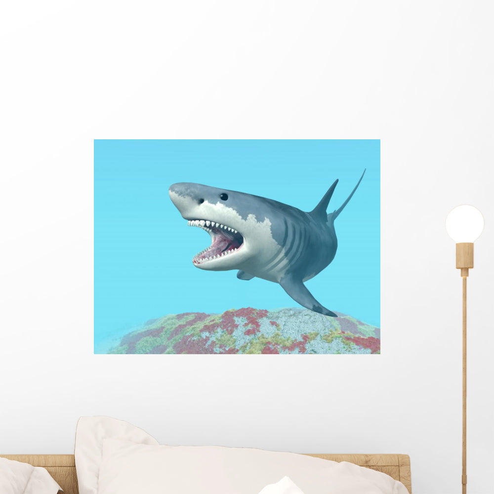 Great White Shark Wall Mural – Wallmonkeys